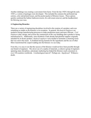 The kleenex report | DOC