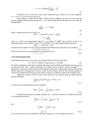 The klein gordon field in two-dimensional rindler space-time 200920ver ...