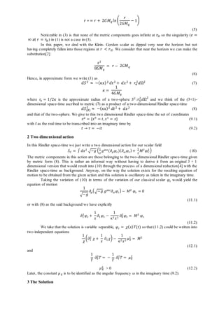The klein gordon field in two-dimensional rindler space-time 2psqrd | PDF