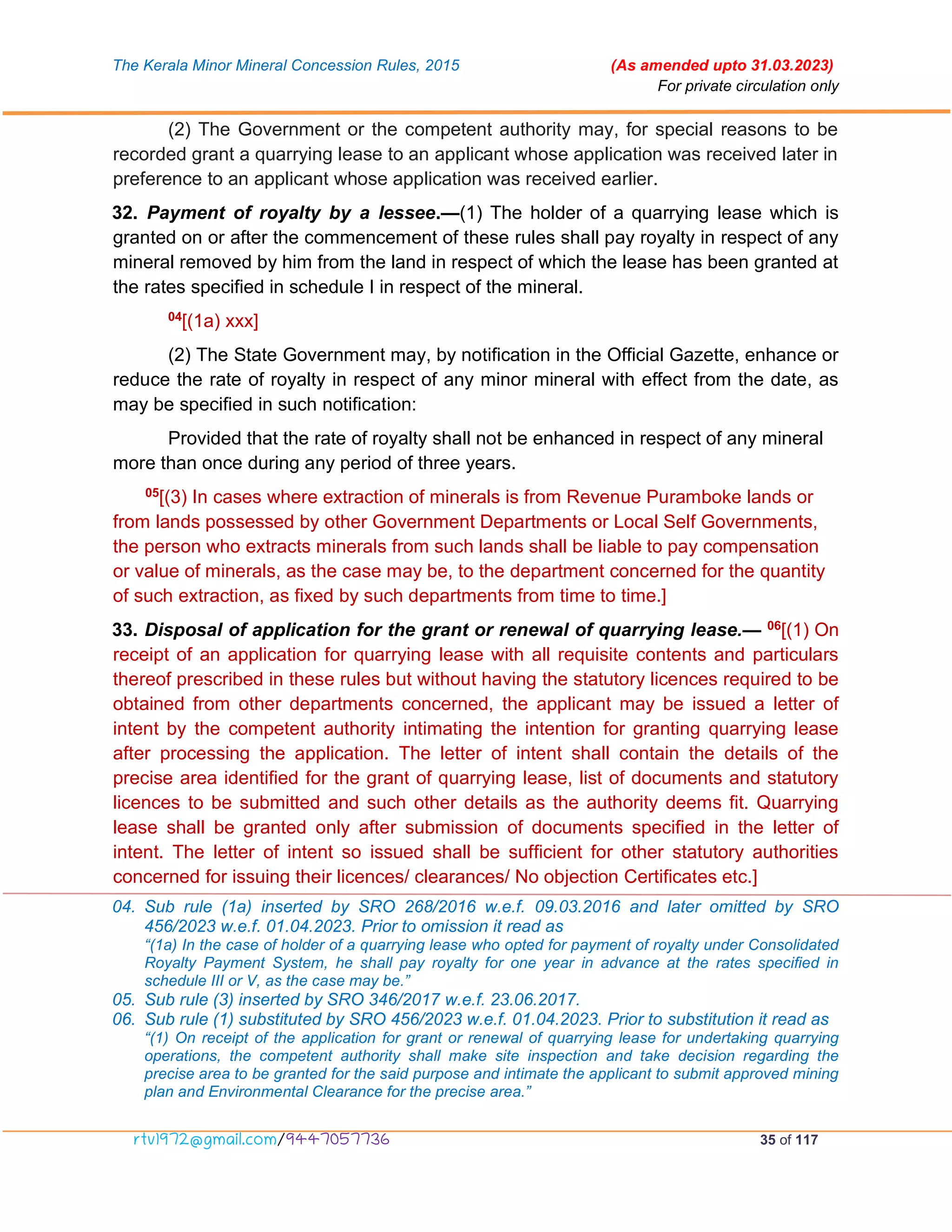 The KMMC Rules, 2015 (updated up to 31.03.2023)- uploaded by James ...