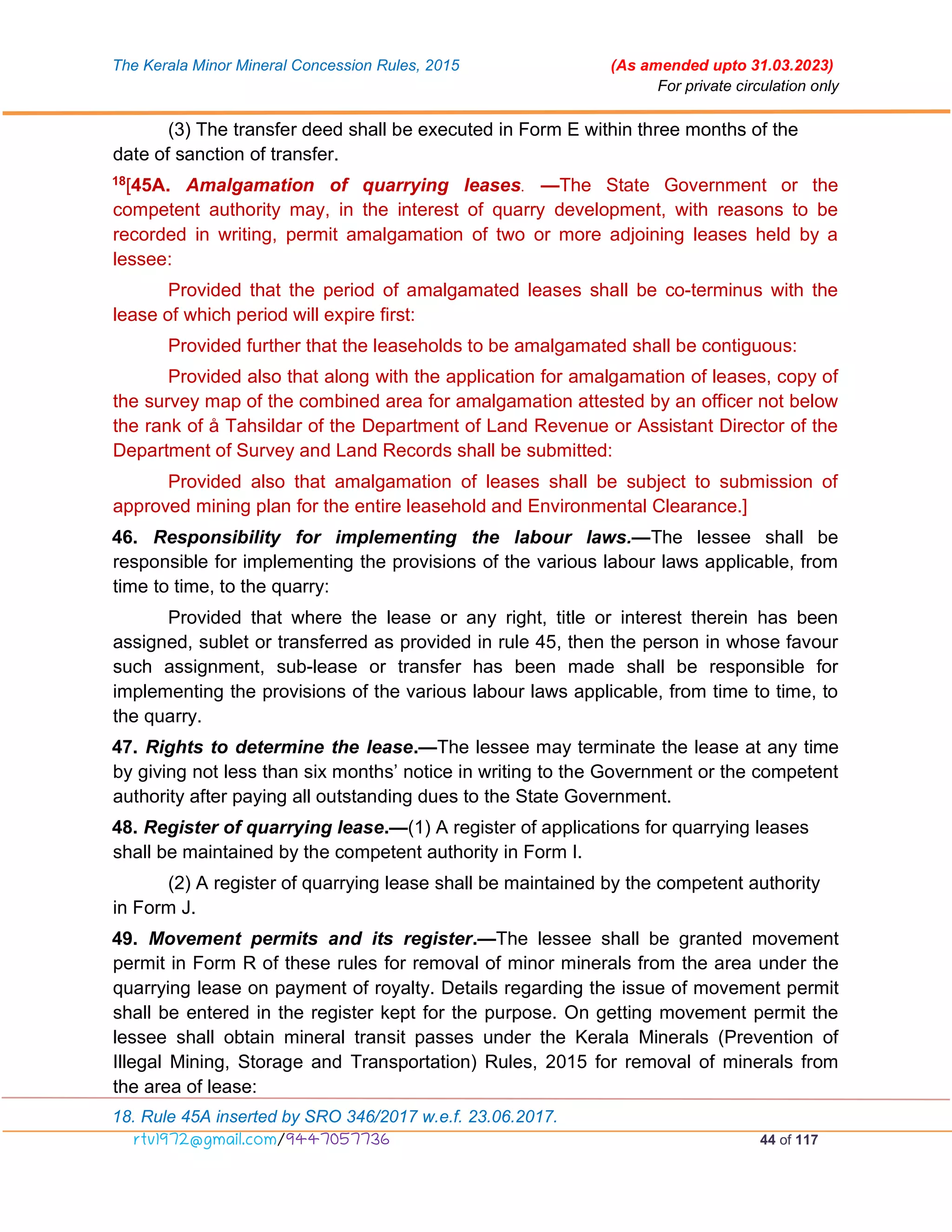 The KMMC Rules, 2015 (updated up to 31.03.2023)- uploaded by James ...