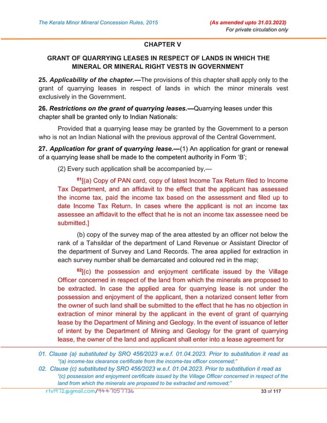 The KMMC Rules, 2015 (updated up to 31.03.2023)- uploaded by James ...