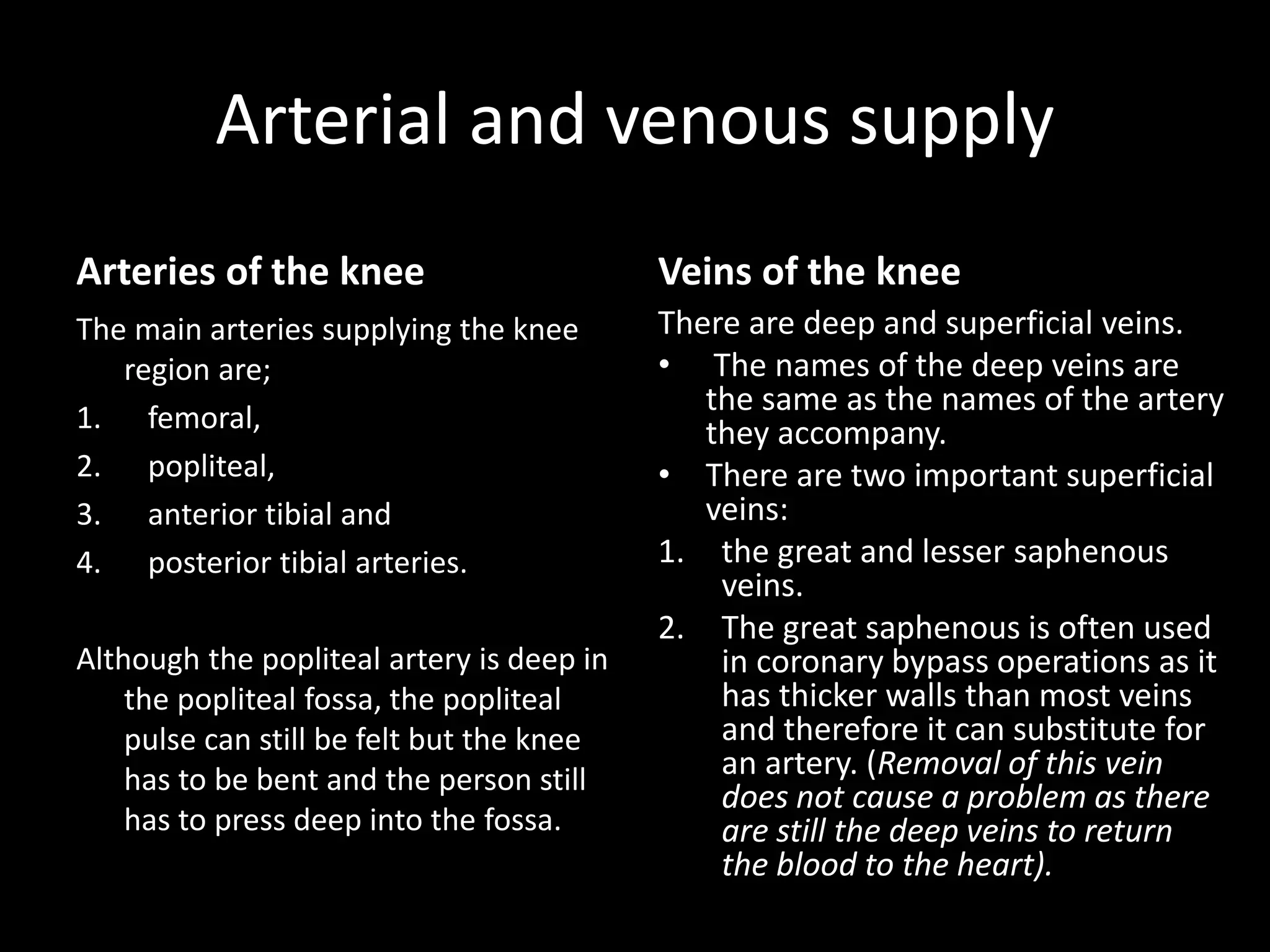 The Knee Complex | PPTX
