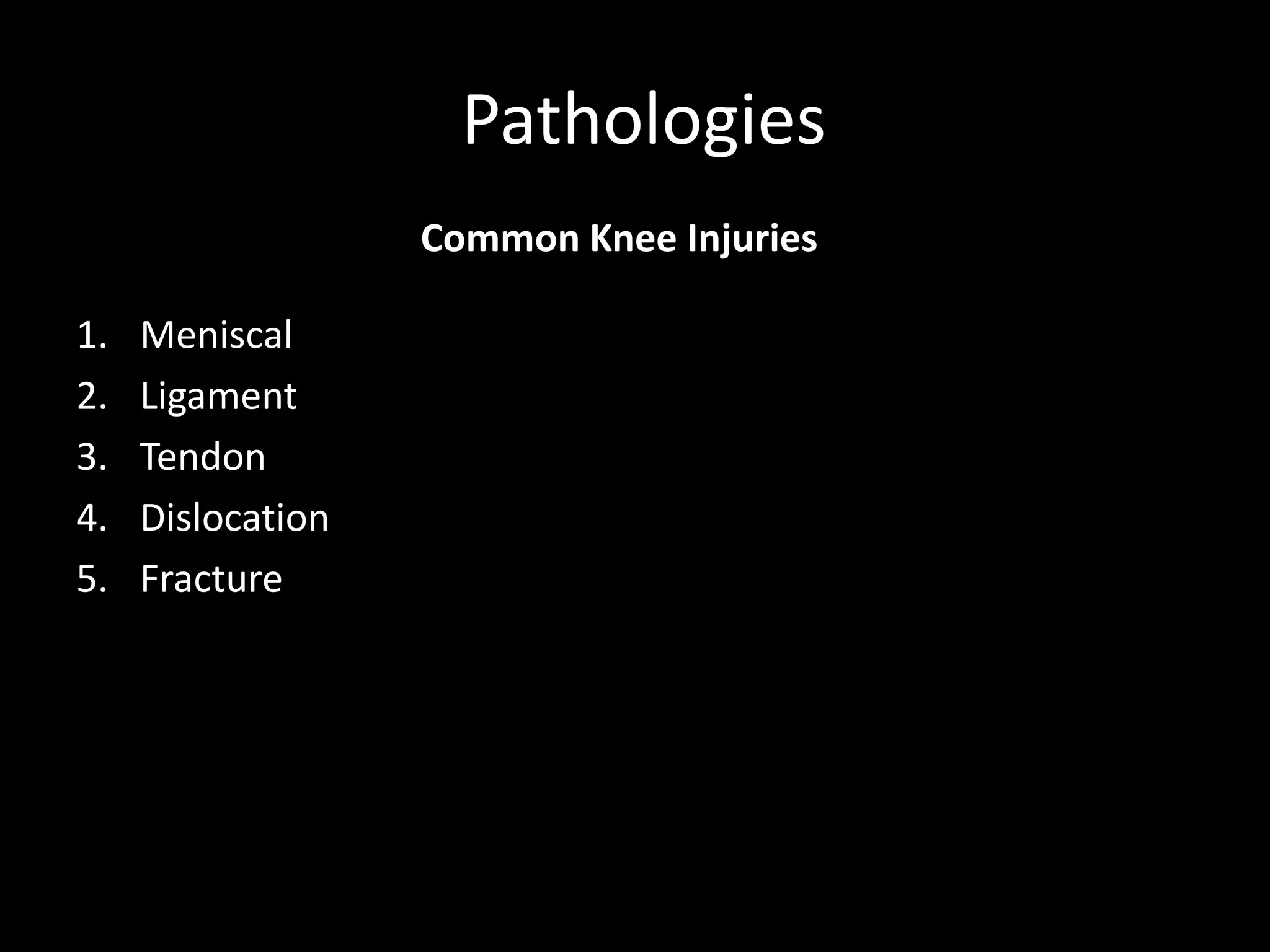 The Knee Complex | PPTX