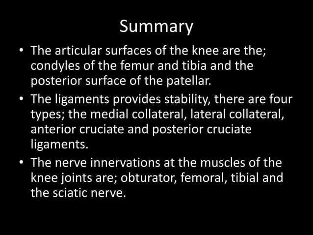 The Knee Complex | PPTX