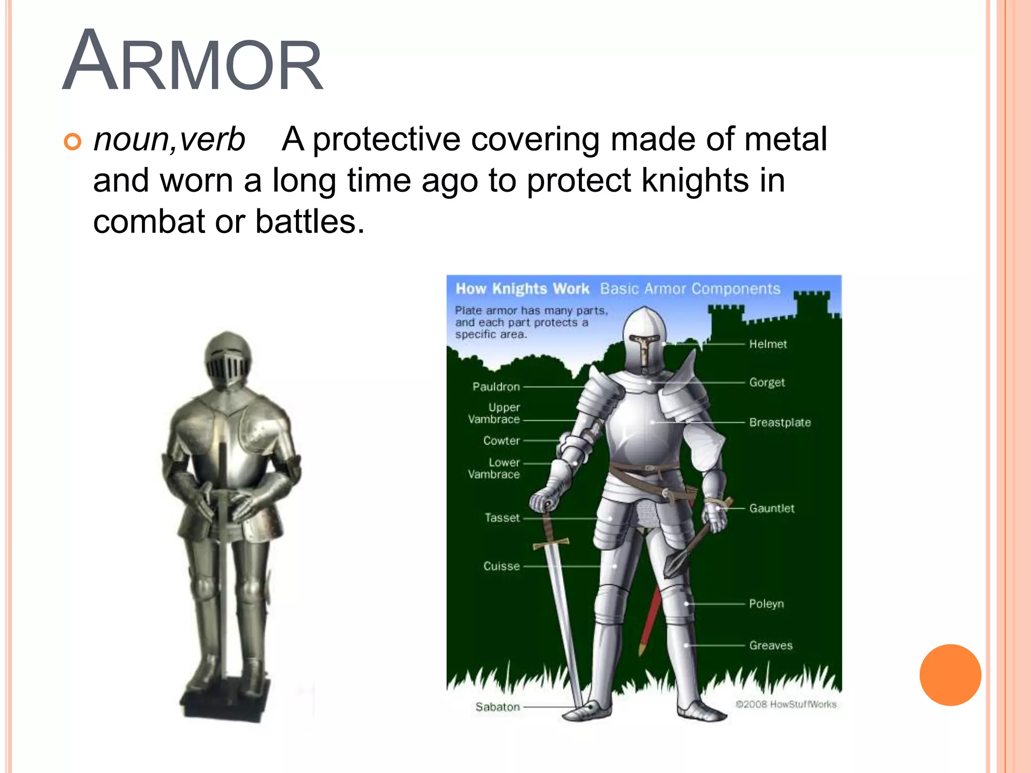 The Knight At Dawn Vocabulary | PPTX