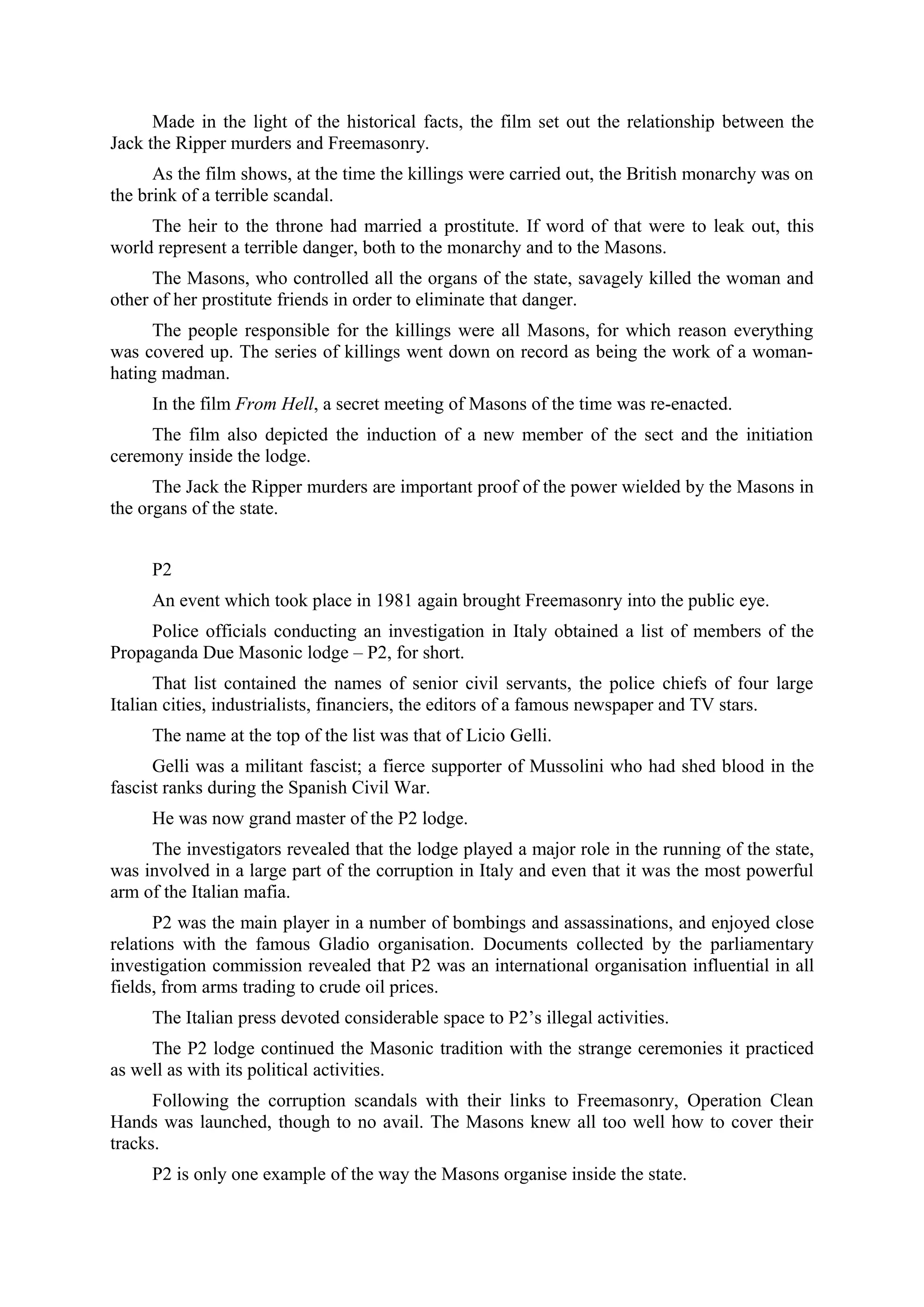 The knights templars and freemasonry. english | DOC