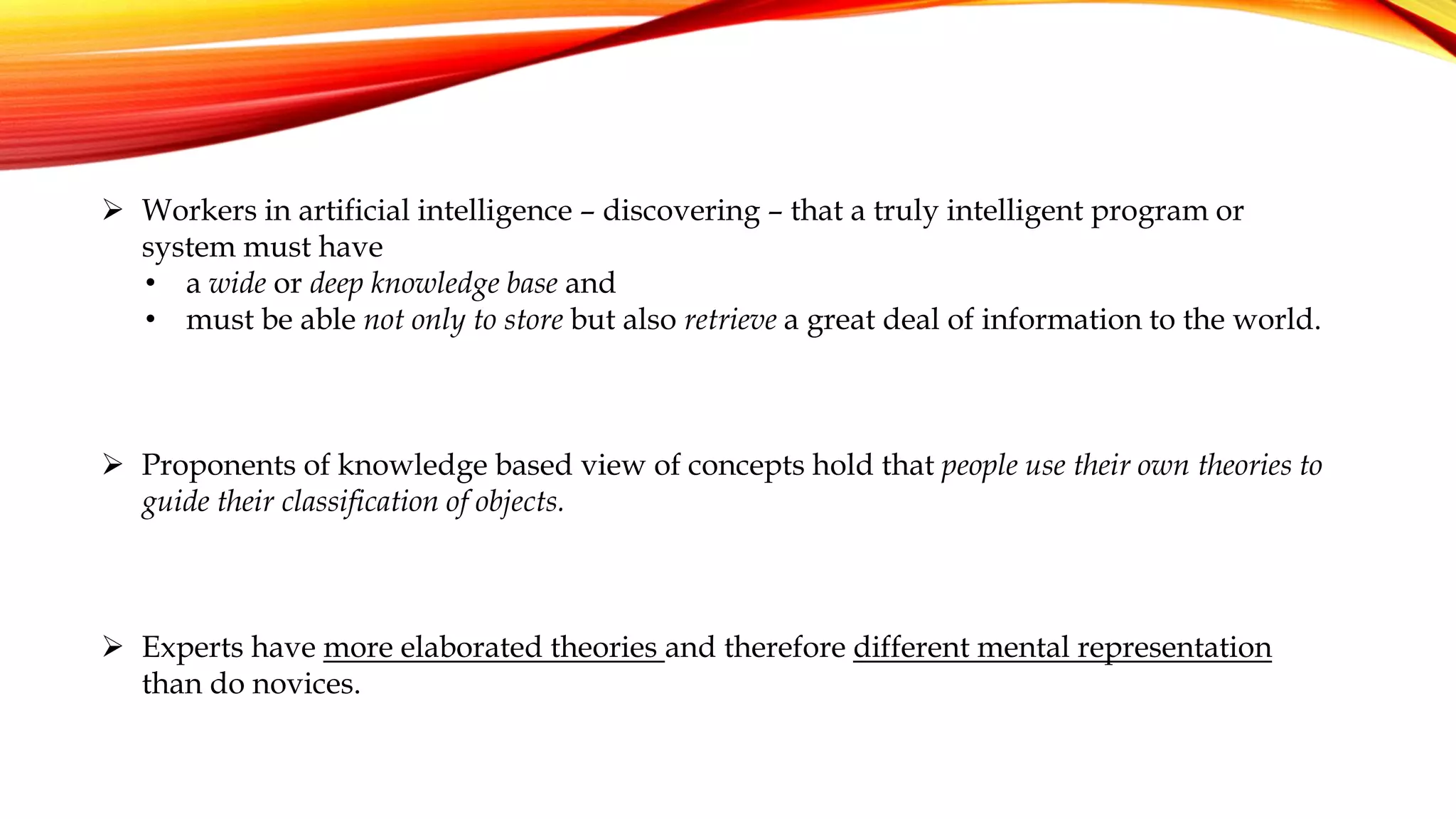 The knowledge based view of concept and categorization | PPTX