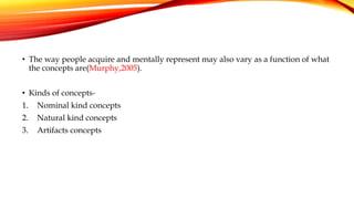 The knowledge based view of concept and categorization | PPTX
