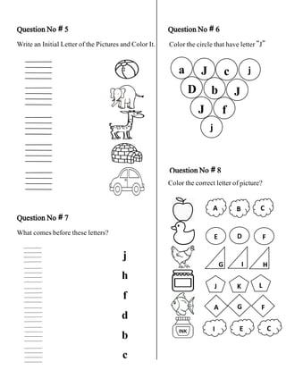 Test for nursery class Addmission.pdf