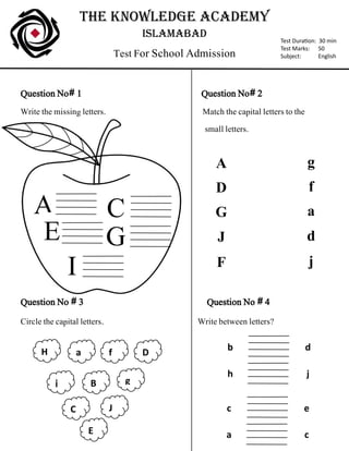 Test for nursery class Addmission.pdf