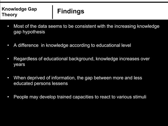 The Knowledge Gap