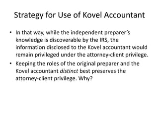 The Kovel Accountant | PPTX | Legal Services Industry | Industries
