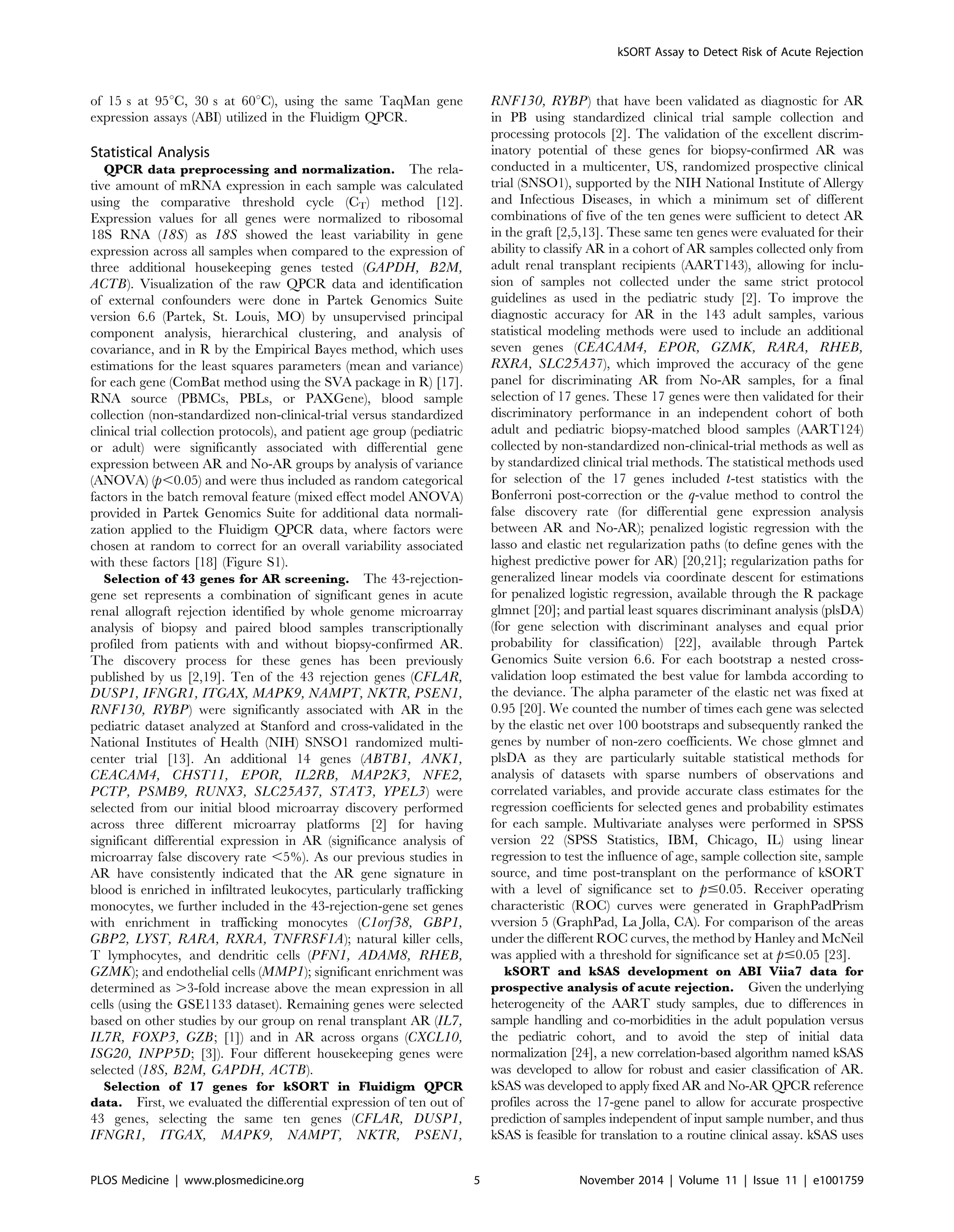 The kSORT assay to detect renal transplant patients at risk for acute ...
