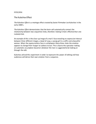 The kuleshov effect for blog | PDF