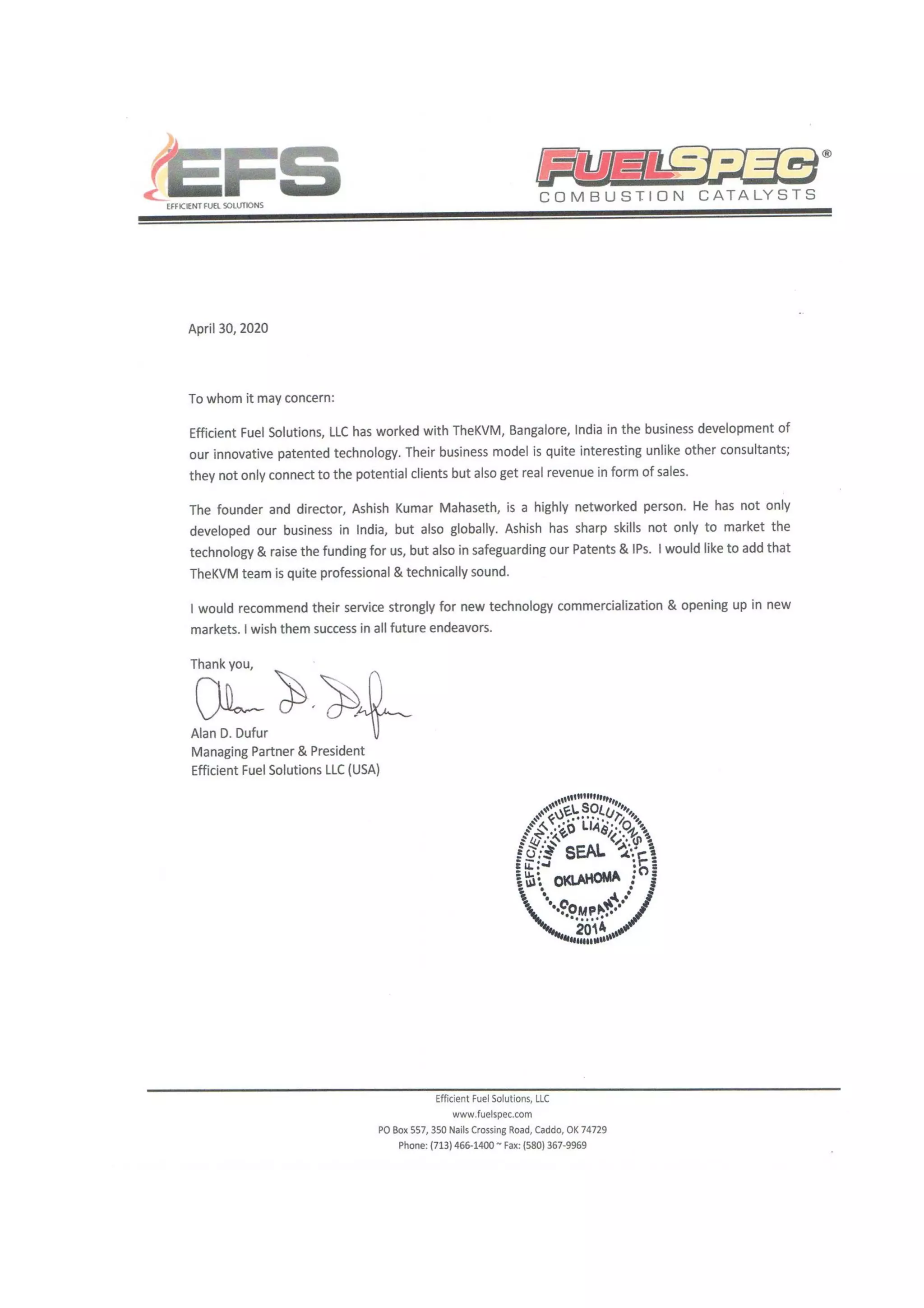 The kvm credential letter by EFS | PDF