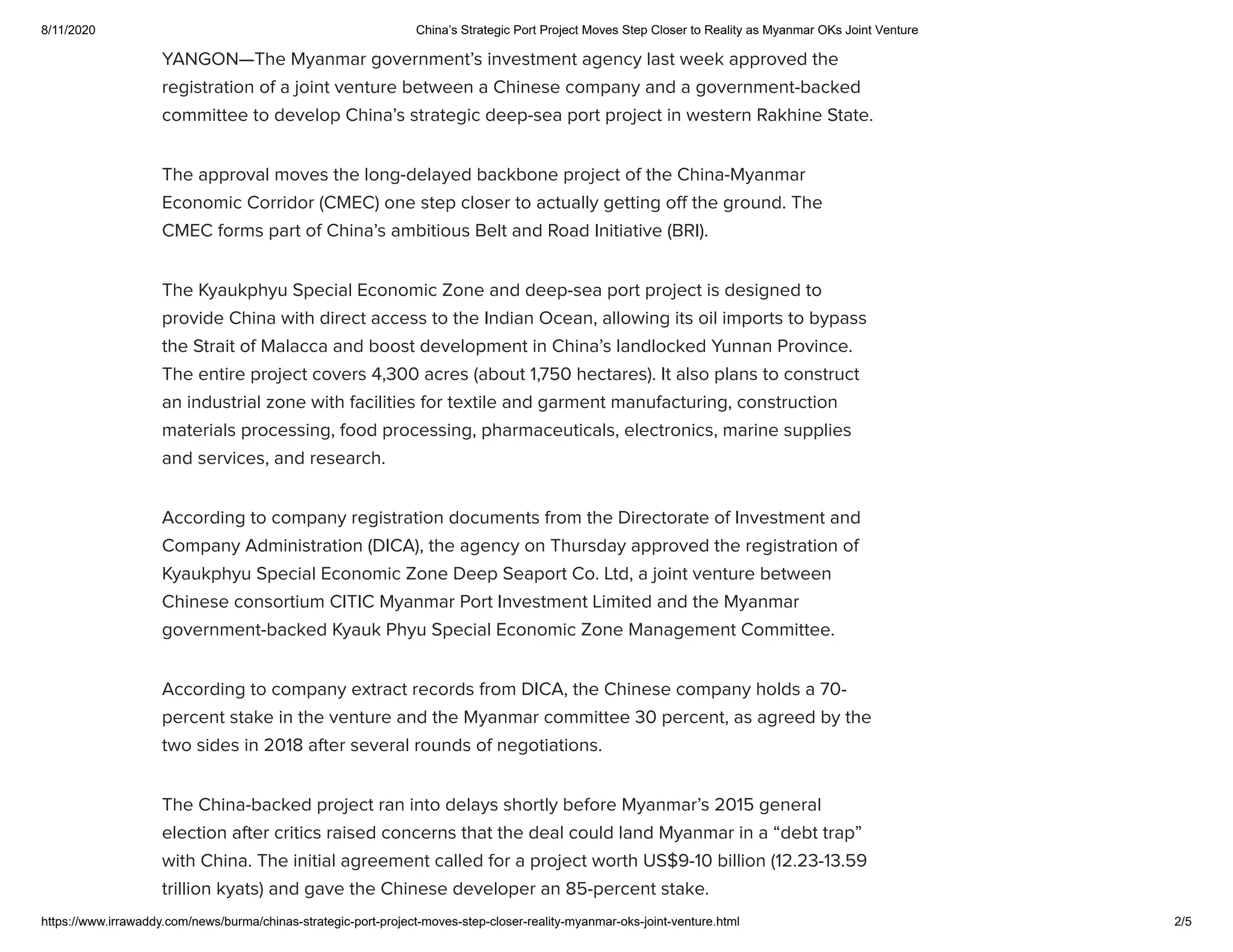 CHINA IS PLAYING MYANMAR GROUND THE KYAUKPHYU SPECIAL ECONOMIC ZONE AND ...