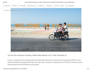 CHINA IS PLAYING MYANMAR GROUND THE KYAUKPHYU SPECIAL ECONOMIC ZONE AND ...