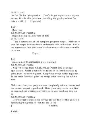 The Lab assignment will be graded out of 100 points. There are .docx | Programming Languages ...