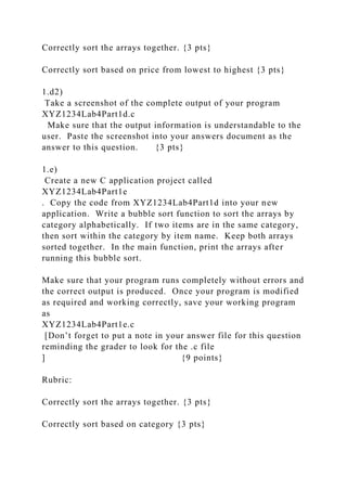 The Lab assignment will be graded out of 100 points. There are .docx | Programming Languages ...