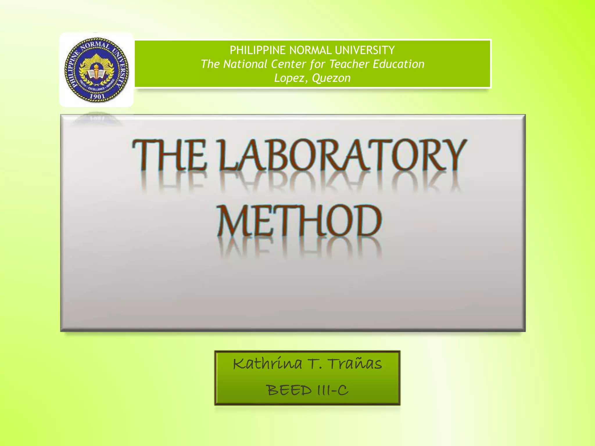 The laboratory method | PPT