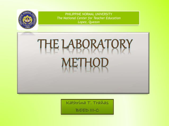 The laboratory method | PPT