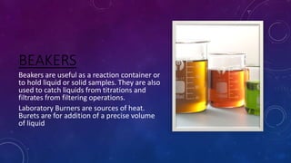 The Laboratory Rules, Operations, Equipments and their uses by Michelle ...