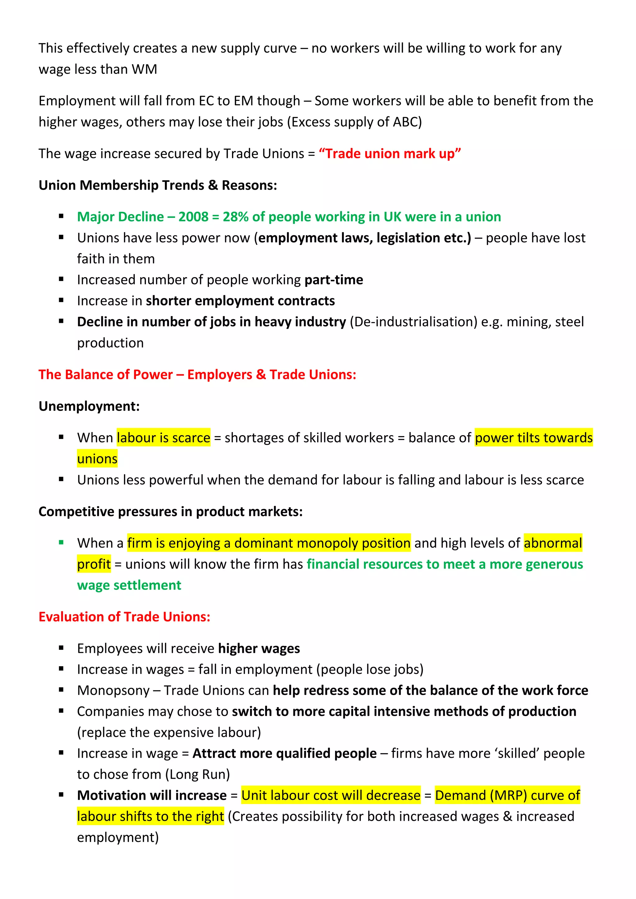 The labour market wage determination | PDF