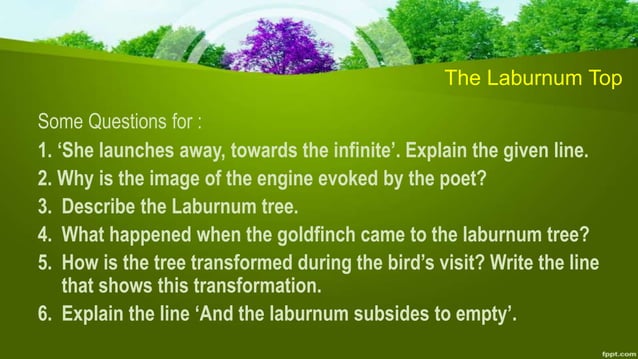 The laburnum top | PPTX | Birds | Pets