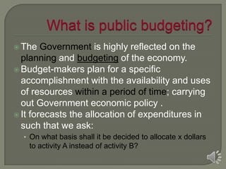 Chapter 13: The Lack of a Budgetary Theory (PA-510) | PPS