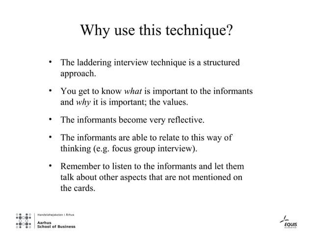 The laddering technique tina | PPT
