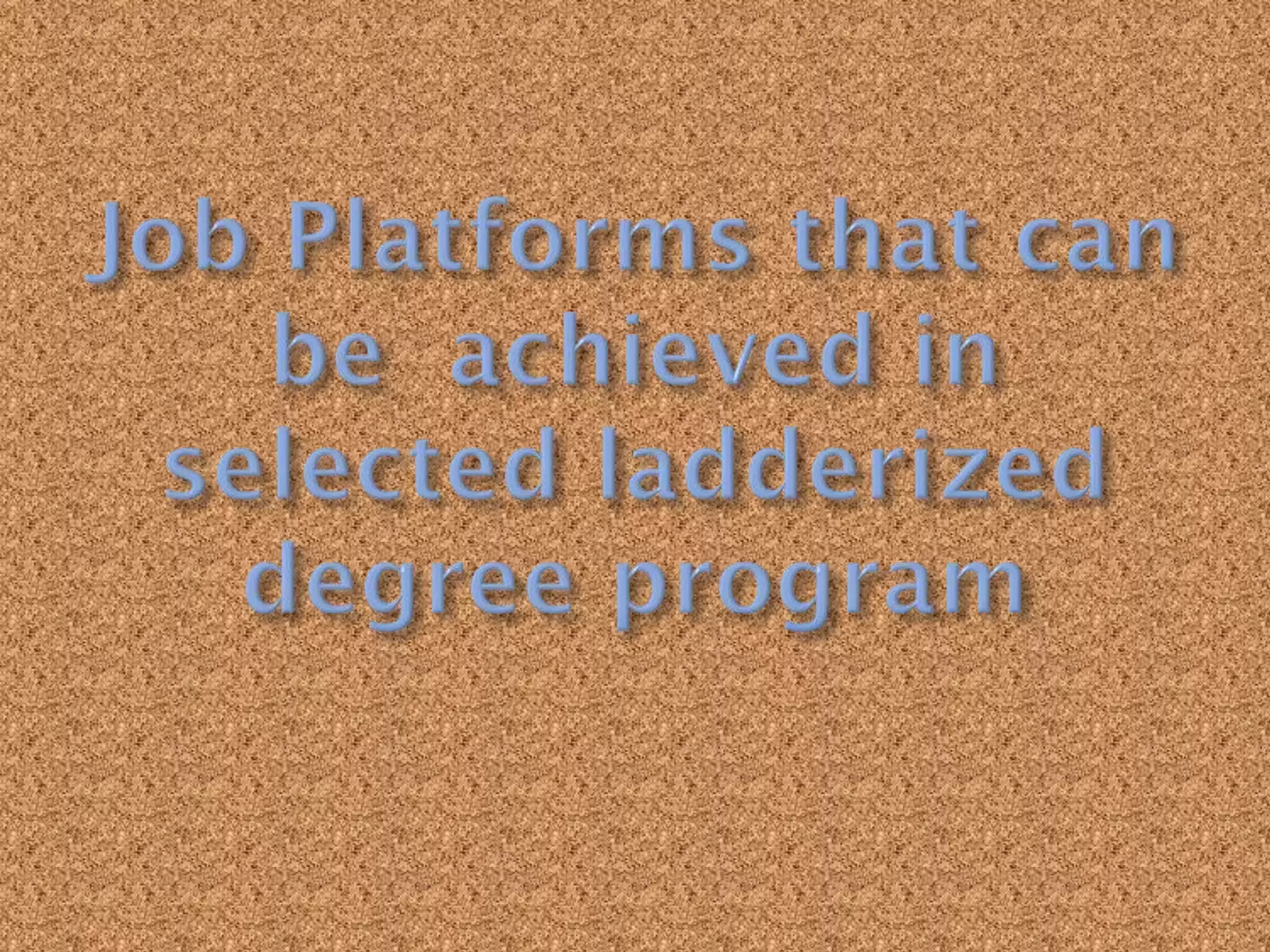 The ladderized education program | PPTX