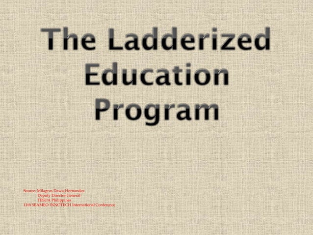 The ladderized education program | PPTX | Resume Writing and Advice ...