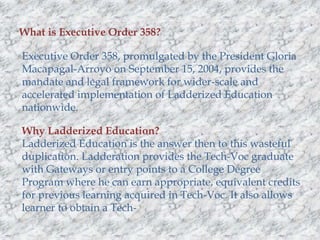 The ladderized education program | PPTX