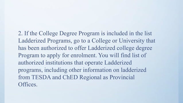 THE LADDERIZED EDUCATION PROGRAM.pptx | College Planning | College ...