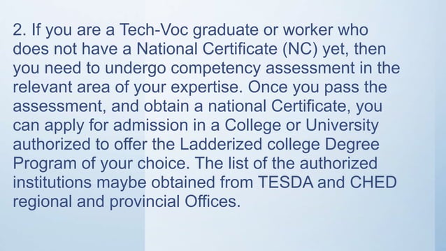 THE LADDERIZED EDUCATION PROGRAM.pptx | College Planning | College ...