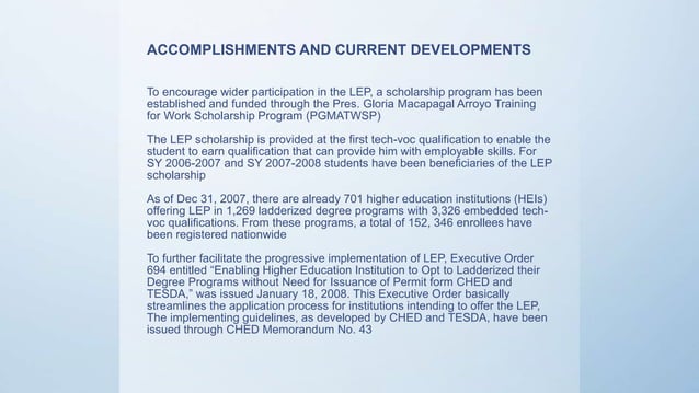 THE LADDERIZED EDUCATION PROGRAM.pptx | College Planning | College ...