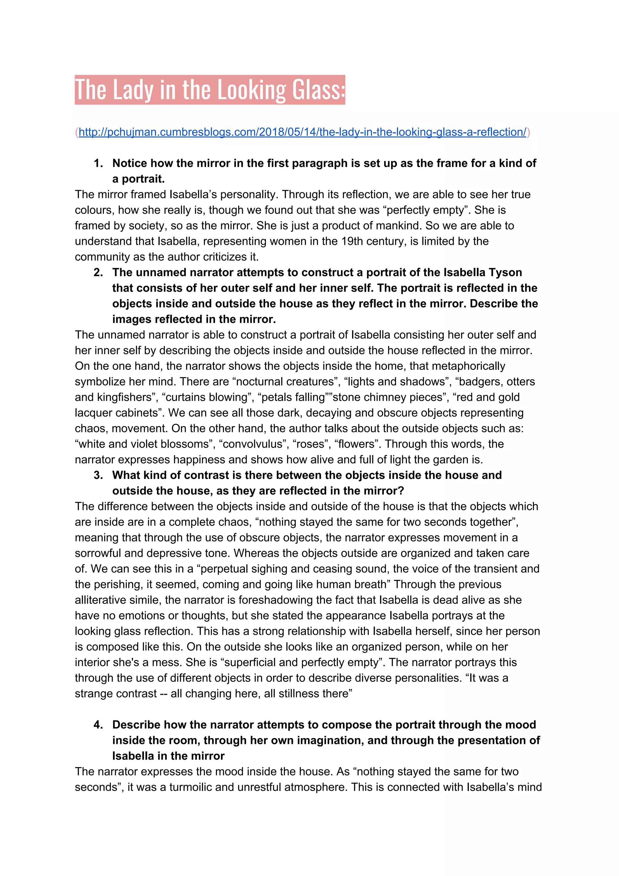 The lady in the looking glass | PDF