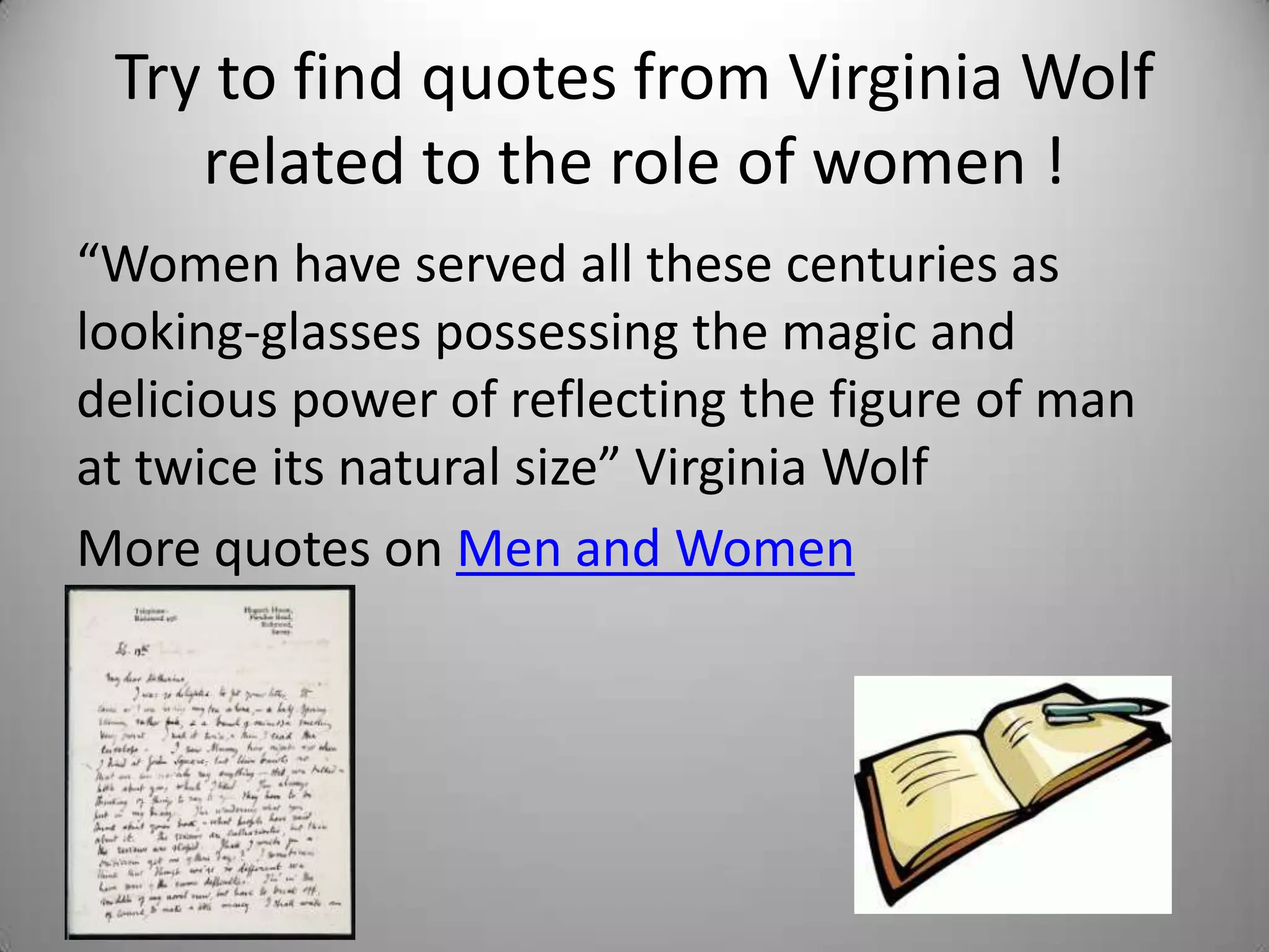 The Lady in the Looking Glass: A reflection by Virginia Wolf | PPTX