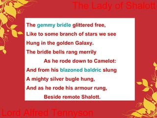 The lady of shalott | PPT