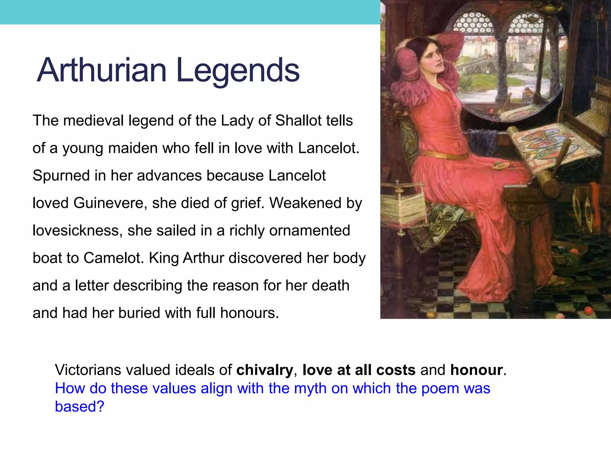 The Lady of Shalott - Tennyson | PPTX