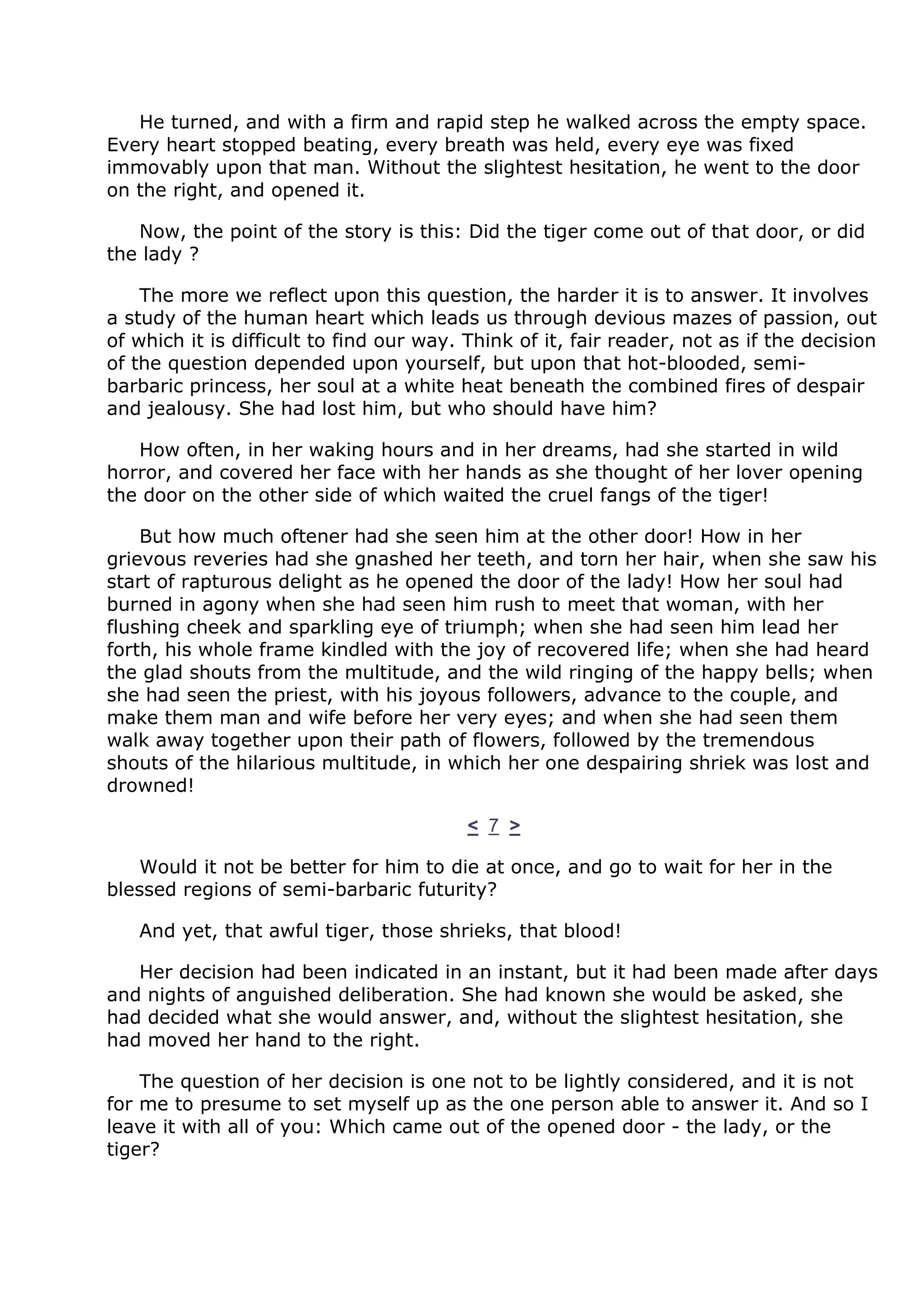 The lady or the tiger | PDF