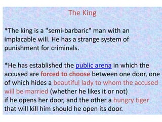 The lady, or the tiger | PPTX