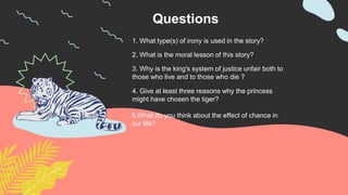 The Lady or the tiger ( presentation from tabriz university) | PPTX