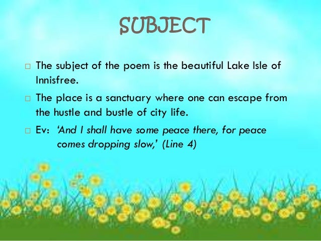 The lake isle of innisfree