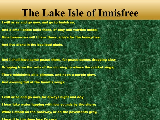 The lake isle of innisfree | PPSX