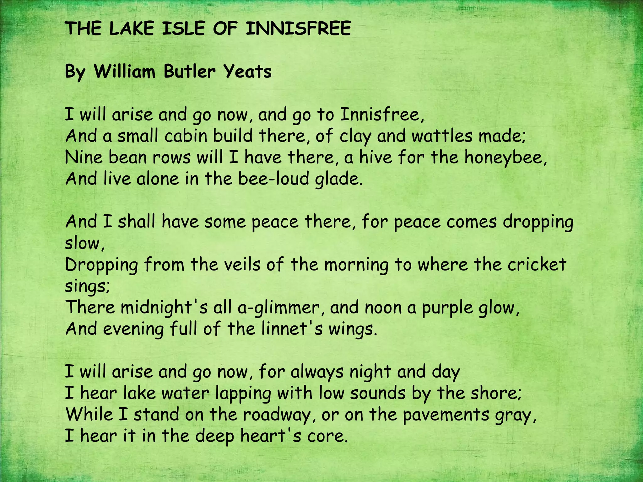 The lake isle of innisfree 1 | PPT | Europe Travel | Travel Locations