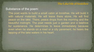 The lake Isle of innisfree | PPSX
