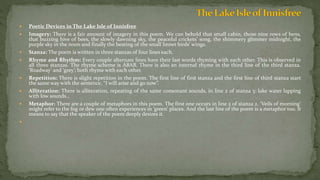 The lake Isle of innisfree | PPSX