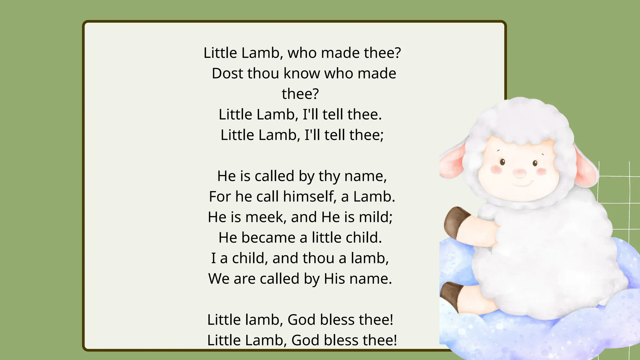 The Lamb.pptx The Lamb by William Blake | PPTX
